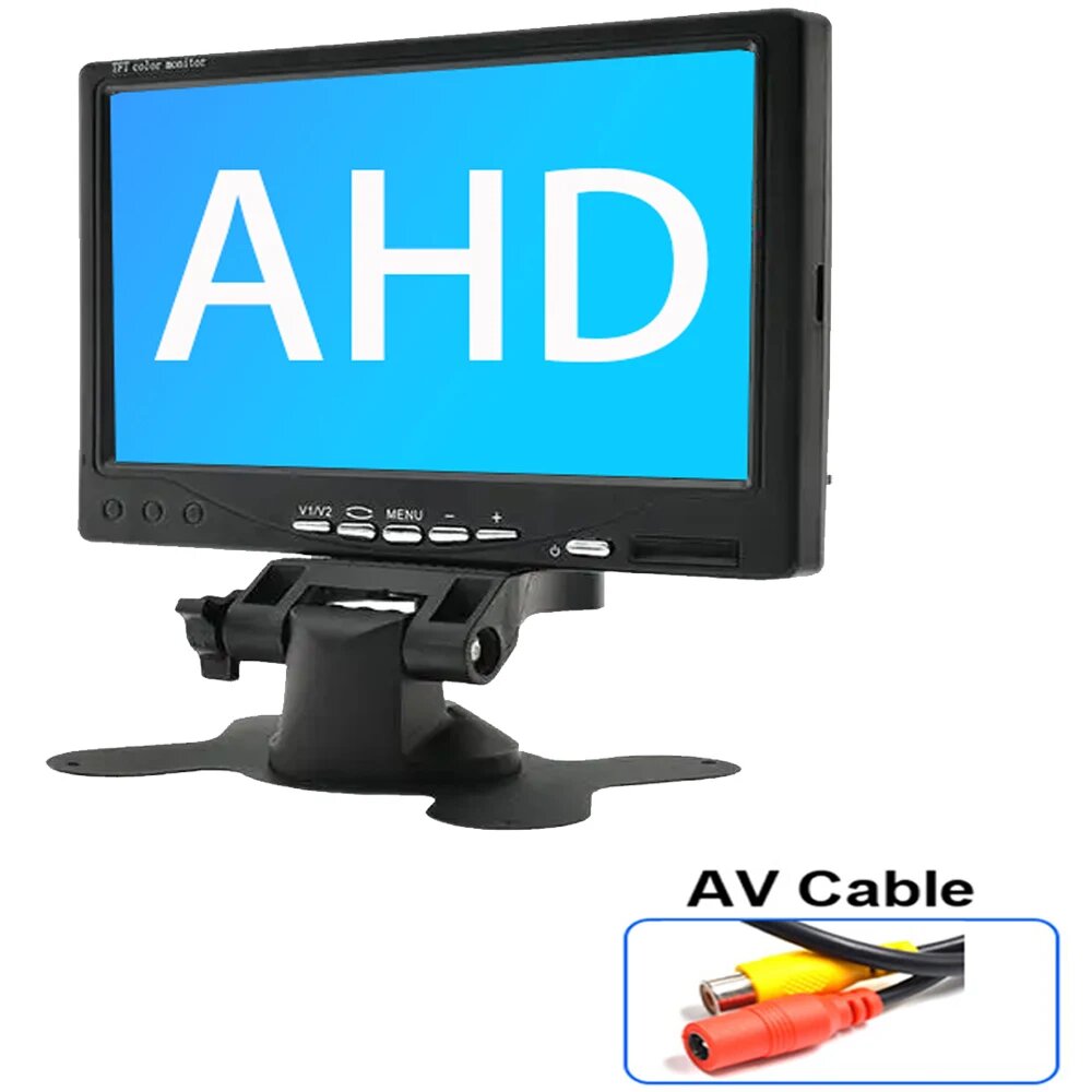 7-дюймовый монитор высокой четкости 1920*1080 AHD 1080P с ночным видением Starlight — идеально подходит для заднего хода в автобусе, Коричневый