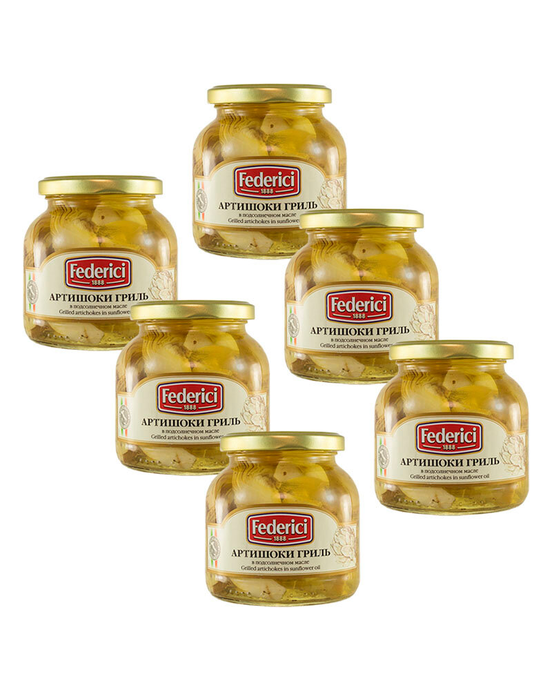 Артишоки гриль в Подсолнечном Масле Federici 280 гр. - 6 шт