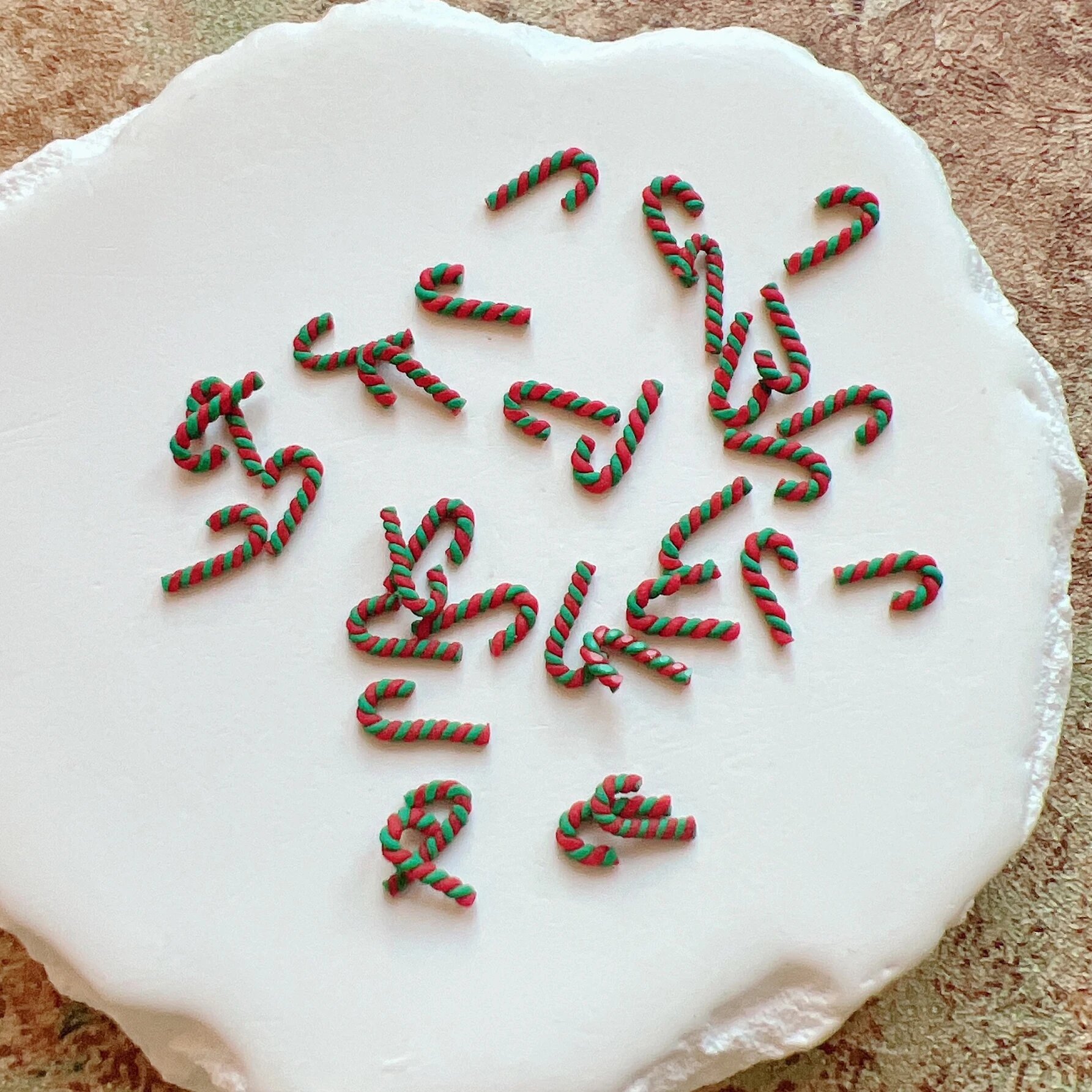 Рождественские сахарные украшения для ногтей NAIL ANGEL, красный, полимерная глина