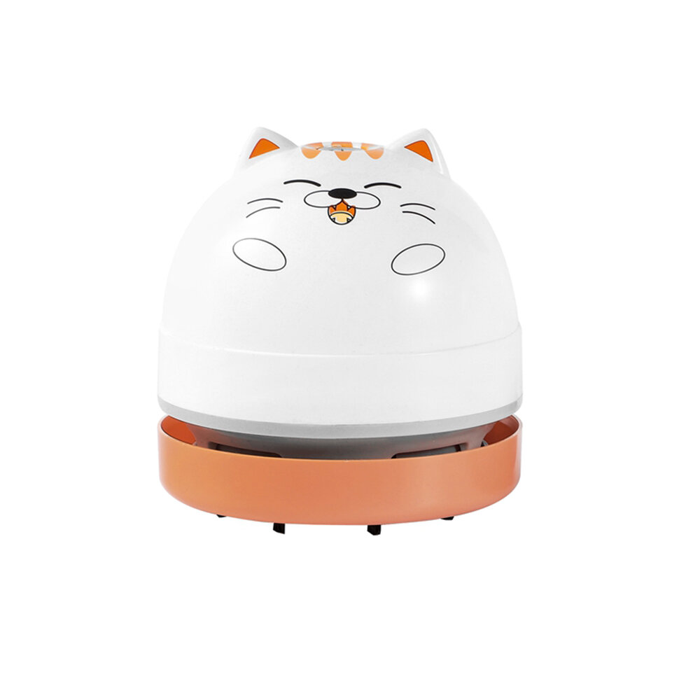 Мини-пылесос для настольного компьютера, симпатичный беспроводной пылесос для уборки пыли, мультяшный пылесос с USB-аккумулятором, работающий от аккумулятора, для уборки пыли, крошек, волос, обрезков для клавиатуры, дома