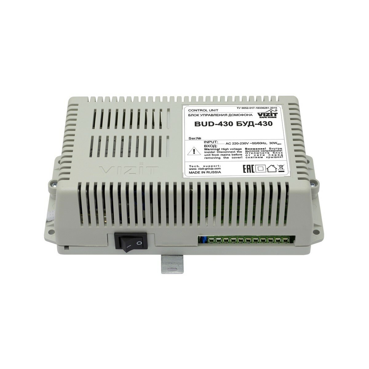 БУД-430M VIZIT Блок управления и питания домофона для работы совместно с блоками вызова серий 300 и 400