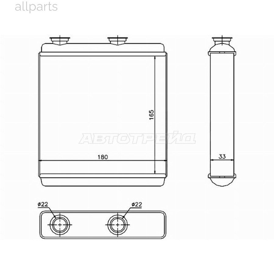 SAT ST-OP09-395-0 Радиатор отопителя салона Opel Meriva 03-10