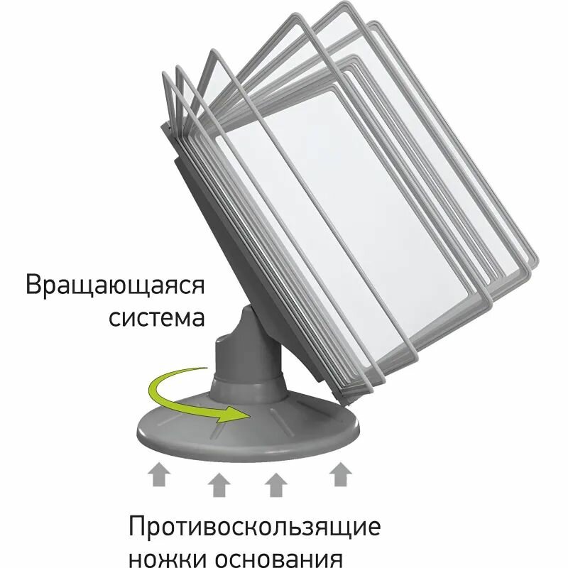 Демосистема настольная Promega office А4, 10 панелей, цвет серый