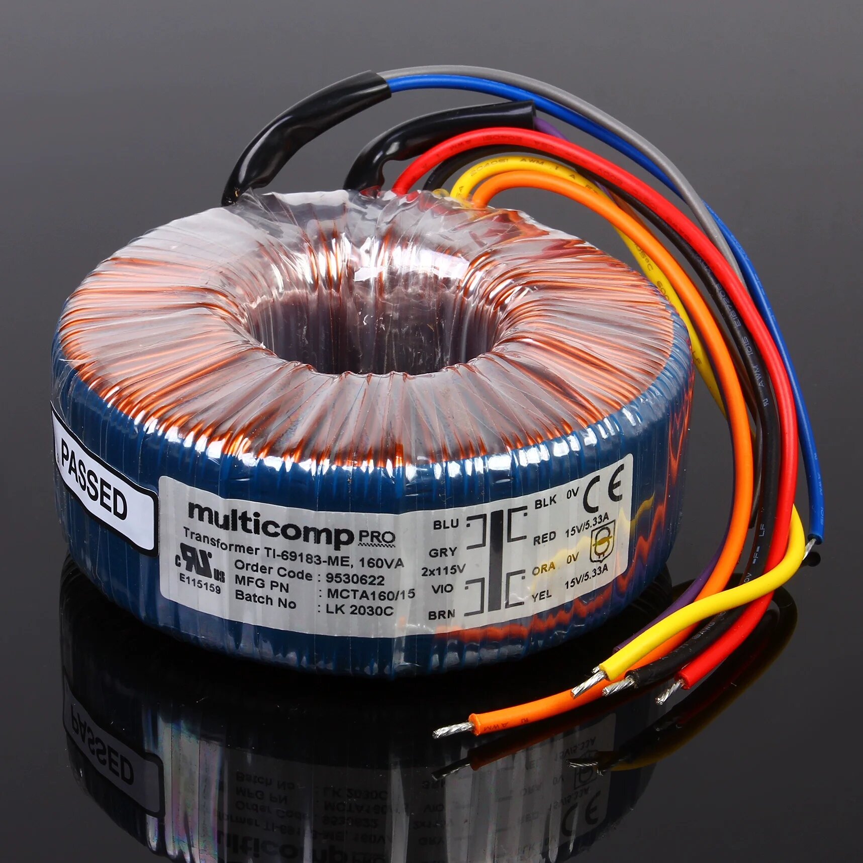 Трансформатор HIFivv audio Noratel Multicomp Pro 160VA Dual 15V