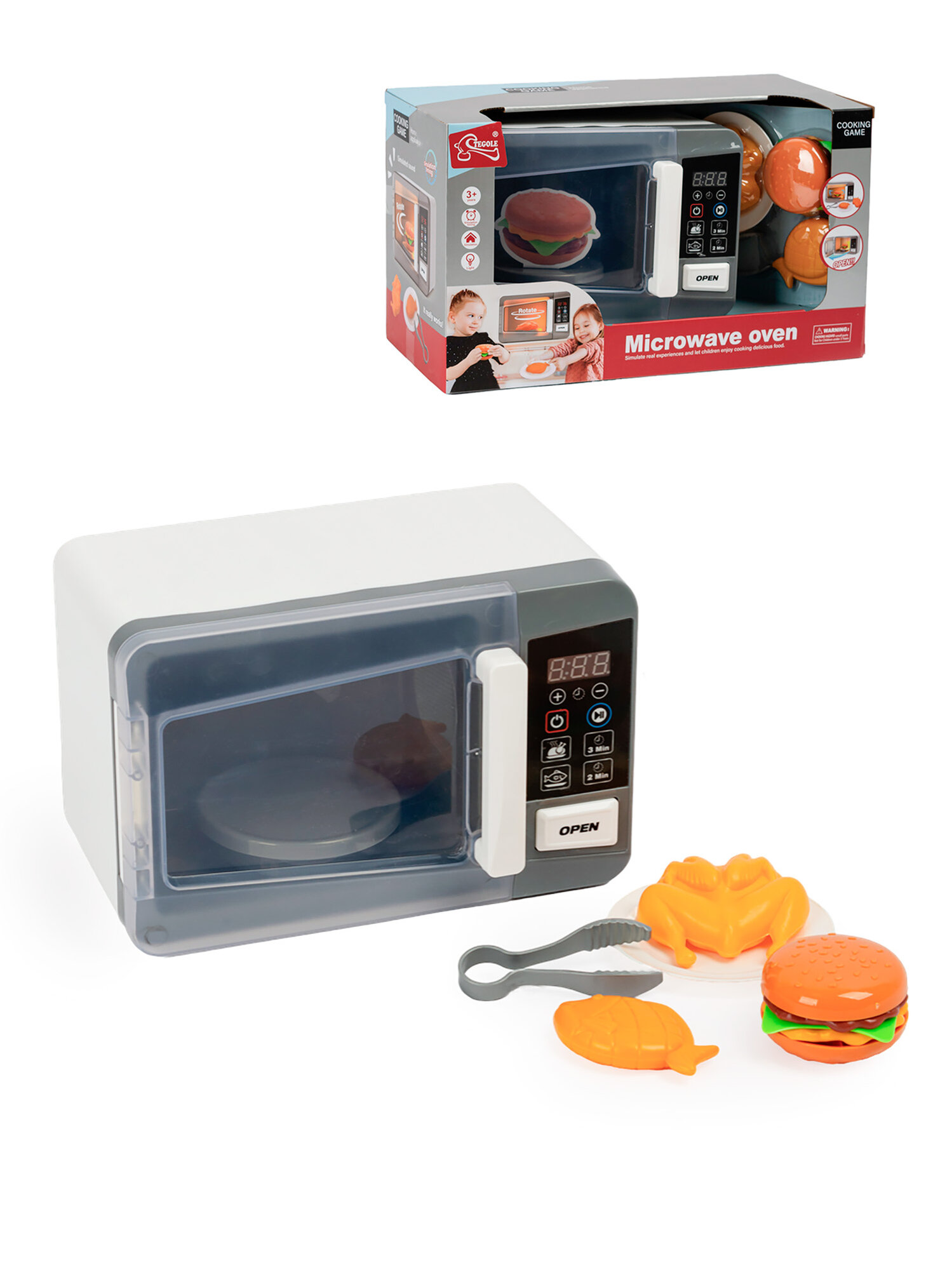 Детская игрушечная микроволновка F2329 со звуковыми и световыми эффектами, от 3 лет