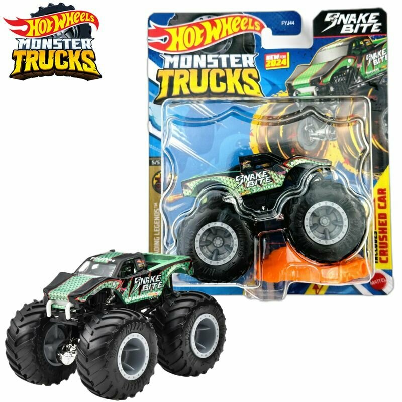 Машинка Mattel Hot Wheels Monster Trucks (Монстр трак) 2024 FYJ44 Snake Bite