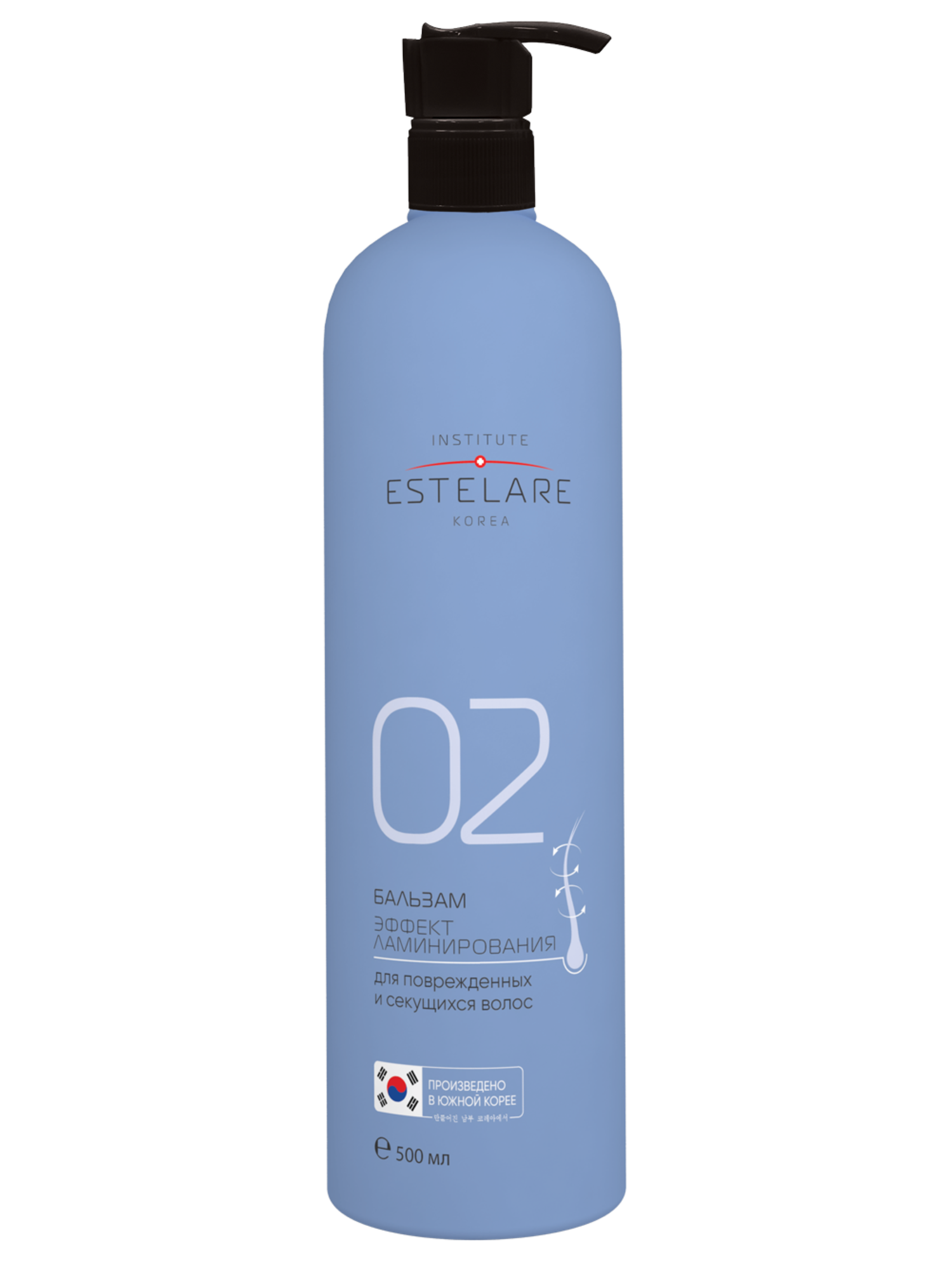 Бальзам для поврежденных и секущихся волос Institute Estelare Эффект ламинирования, разглаживающий, 500мл