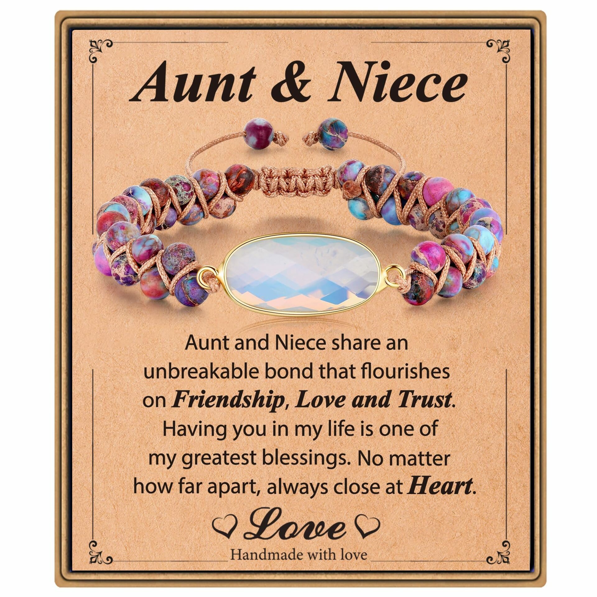 Браслет для гадания, YM Империал камень Сердце Подвеска Кристалл Семья