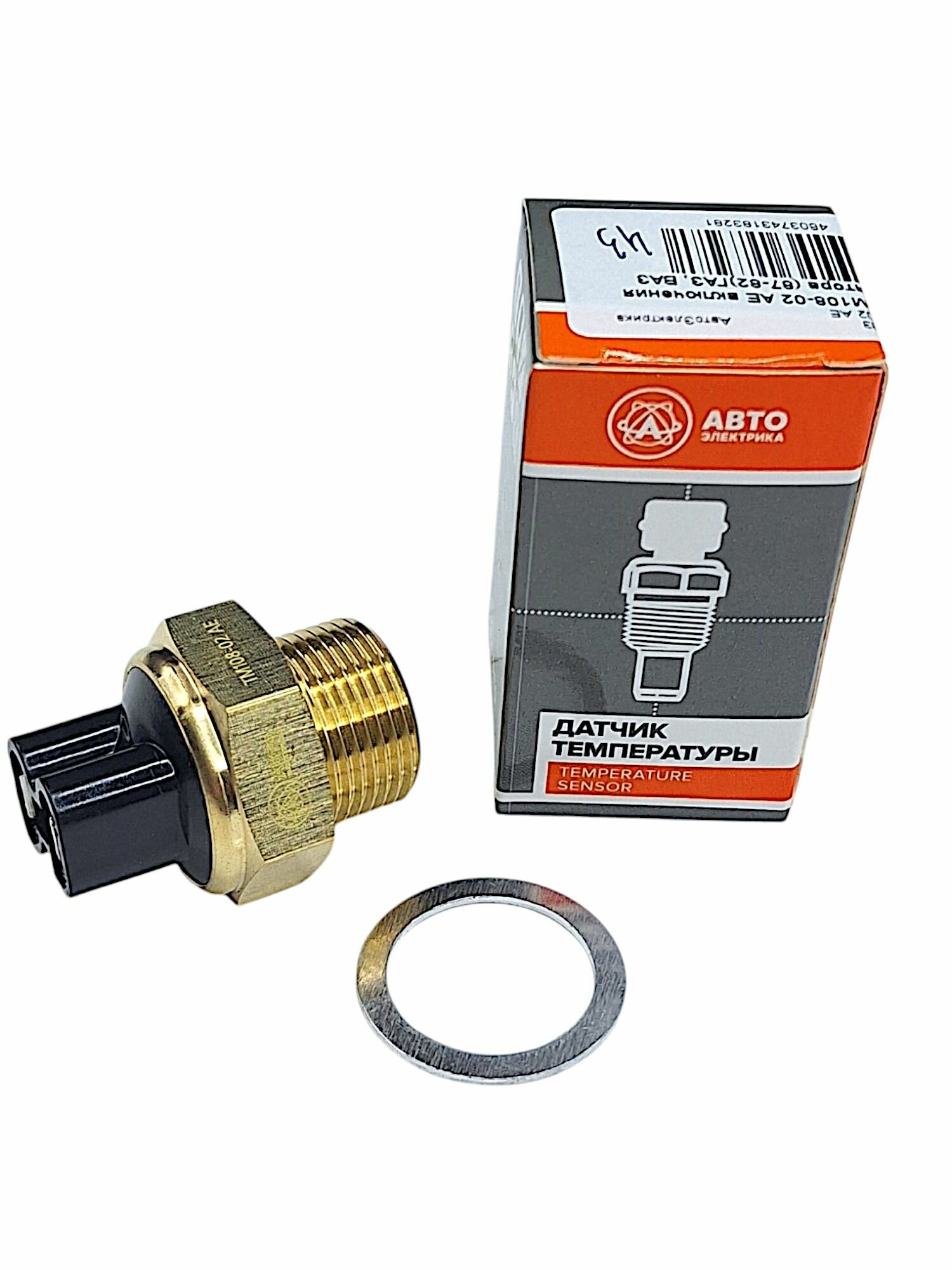 Датчик ТМ108-02 AE включения вентилятора (87-82) ВАЗ 2103-09, АЗЛК, ГАЗ (летний режим)
