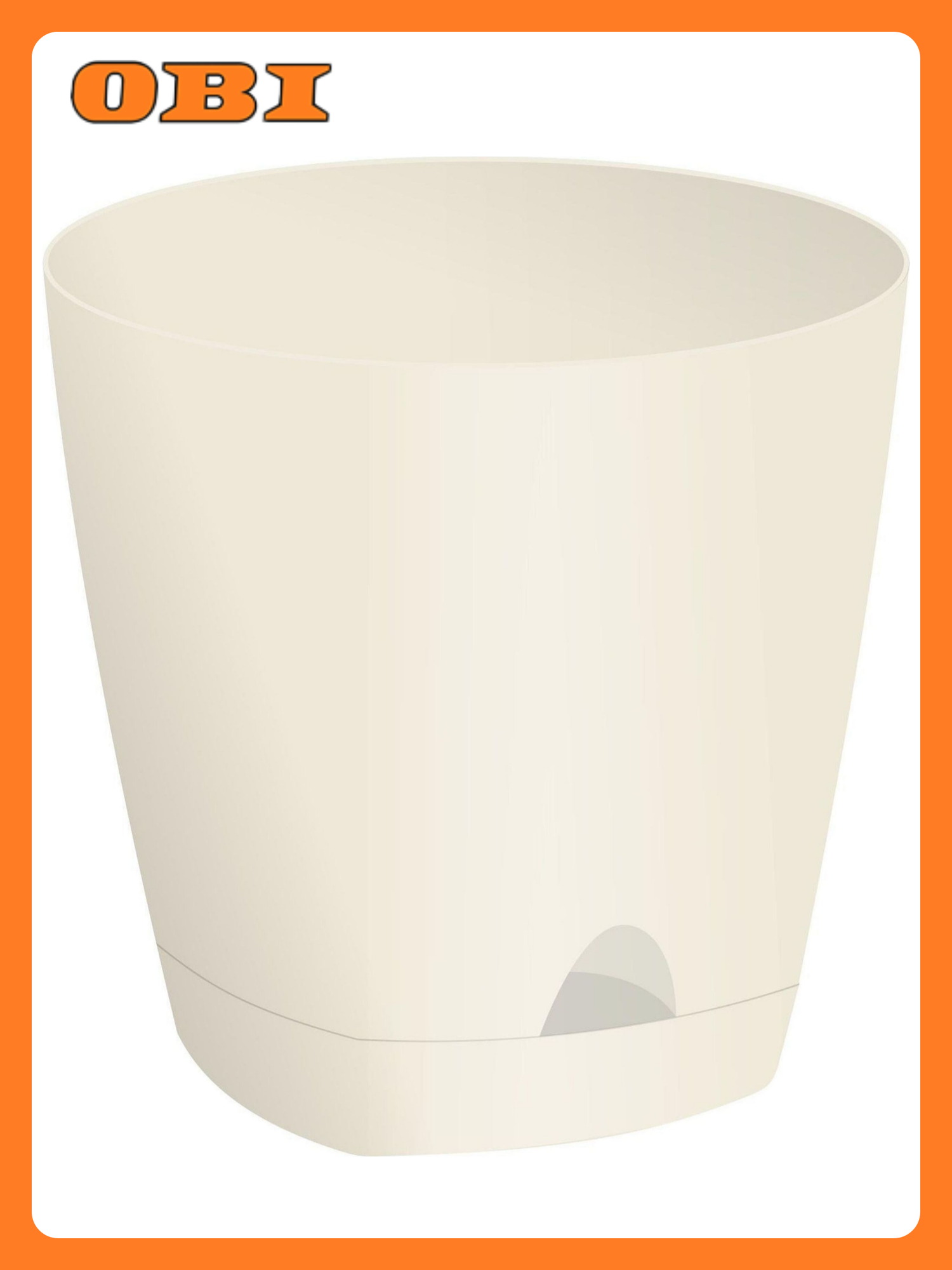 Горшок InGreen Amsterdam d11 см 0,65 л полипропиленовый бежевый с поддоном