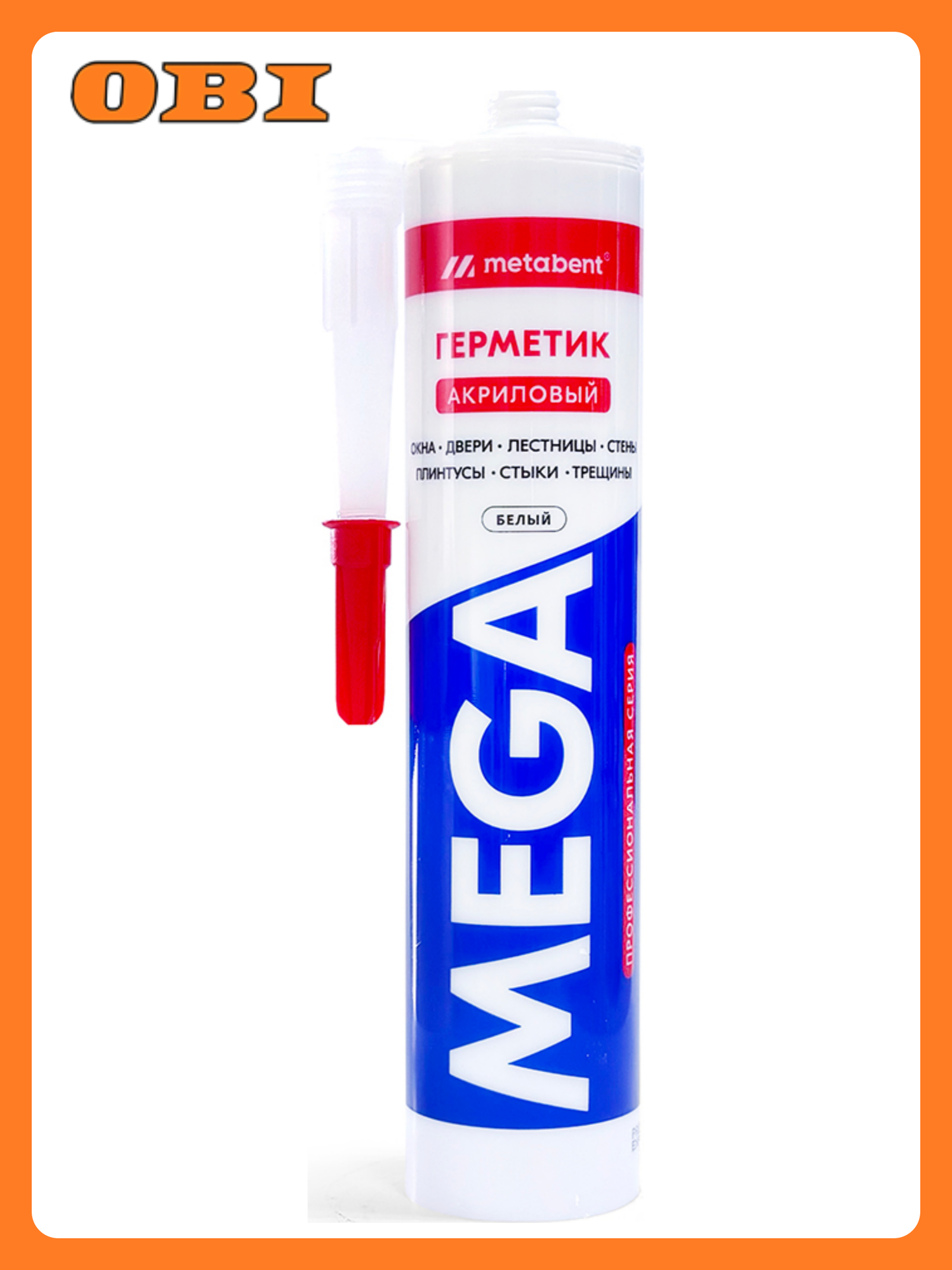 Герметик акриловый Metabent MEGA, белый, 300 мл