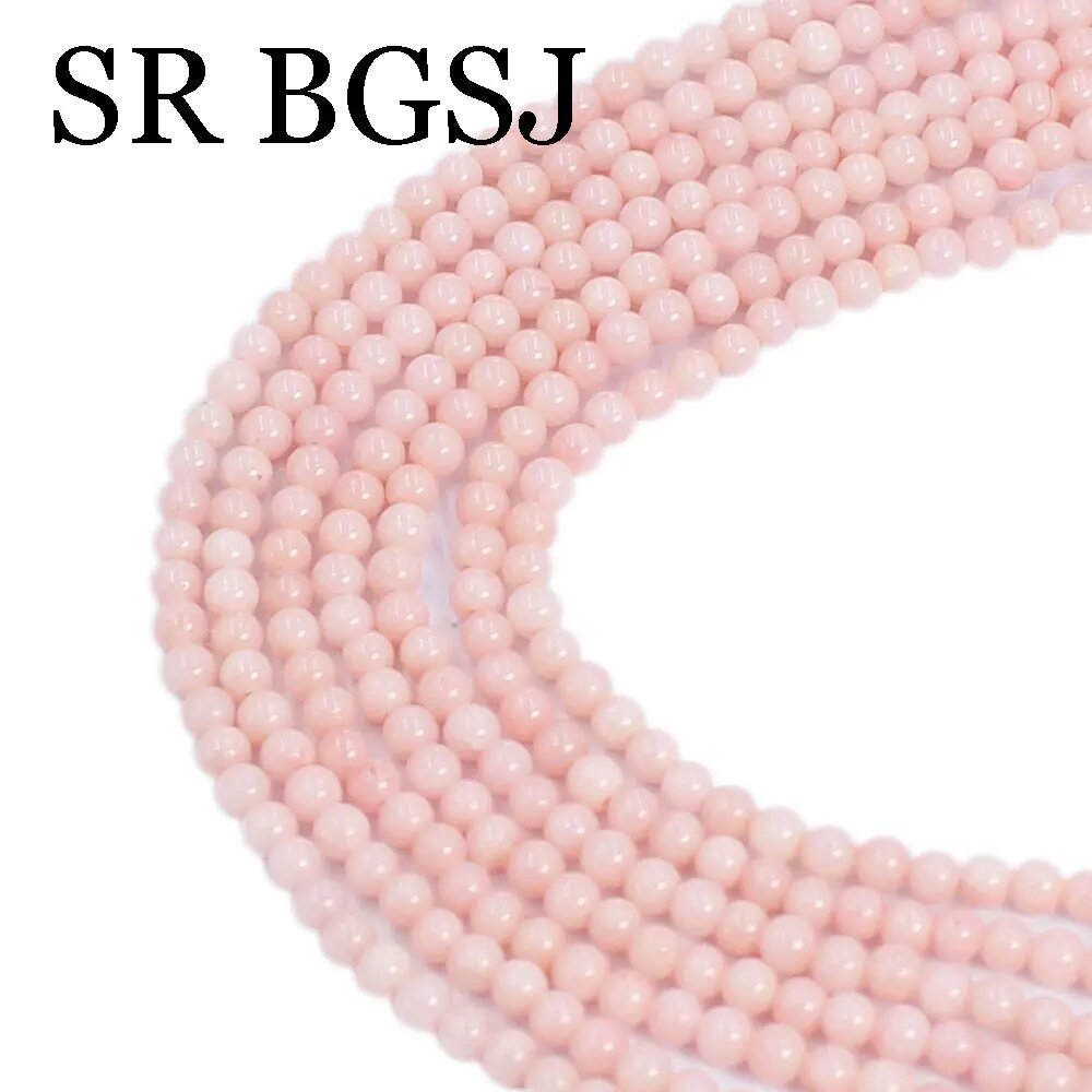 2 мм 15 дюймов светло-розовый натуральный морской бамбук круглый коралл свободное ожерелье «сделай сам» изготовление ювелирных изделий маленькие бусины