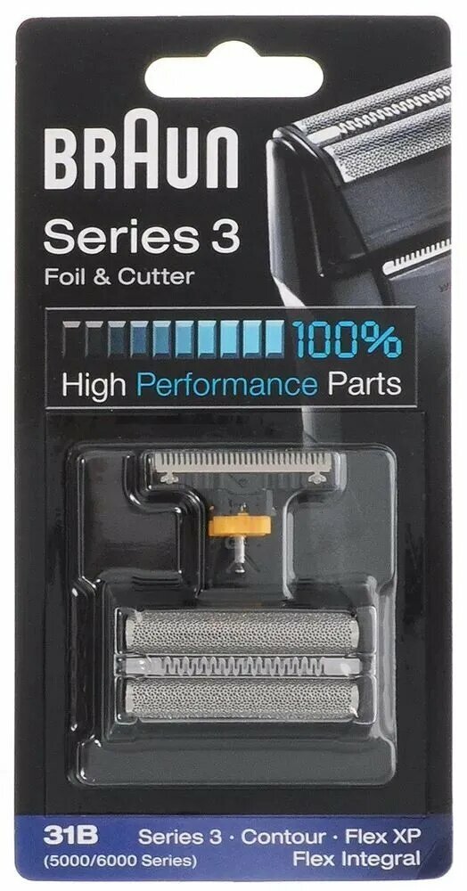 Сетка+блок Braun Series3 31B / нерж. сталь / черный