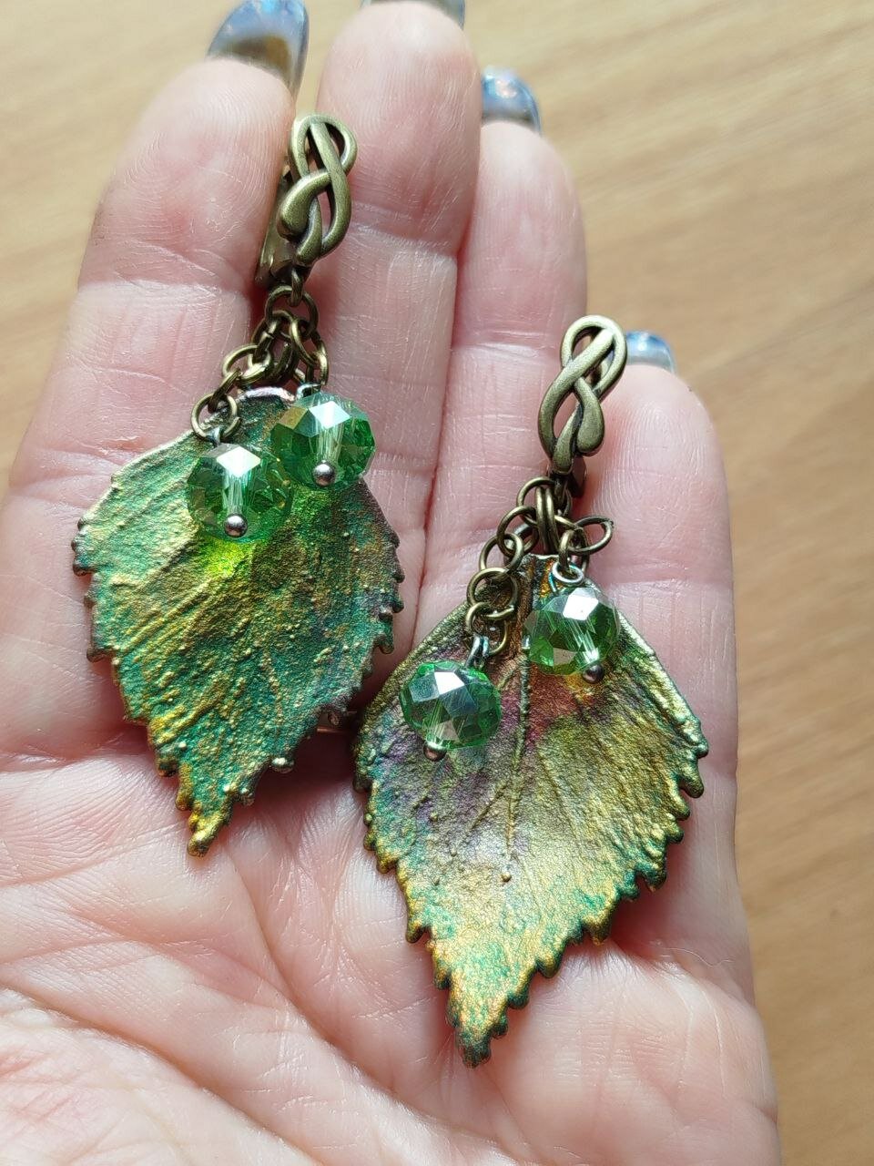 Серьги двусторонние