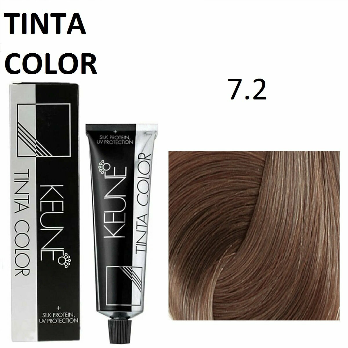 Keune Tinta Color 7.2 стойкая краска для волос, Средний Перламутровый Блонд 60 мл