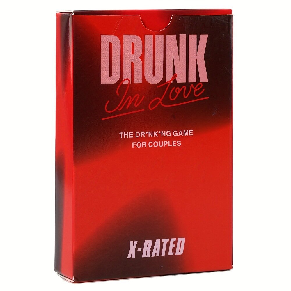 Карты-игры Drunk in Love X-Rated для пар: взрослый вариант вечеринки с алкоголем, идеален для романтических вечеров