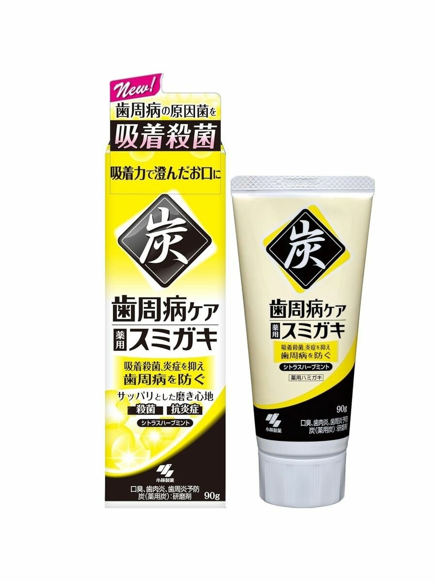 Зубная паста "Care Sumigaki", для десен, с углем, мятный вкус, 90г