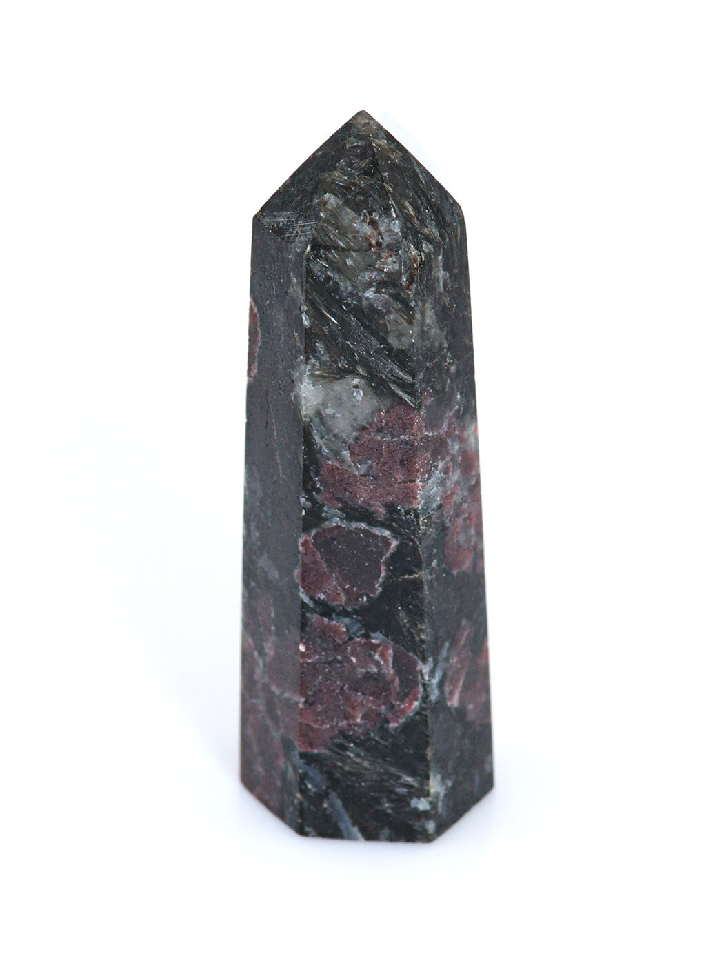 Нуумит с гранатом "Кристалл", натуральный камень/минерал (7-8 см)