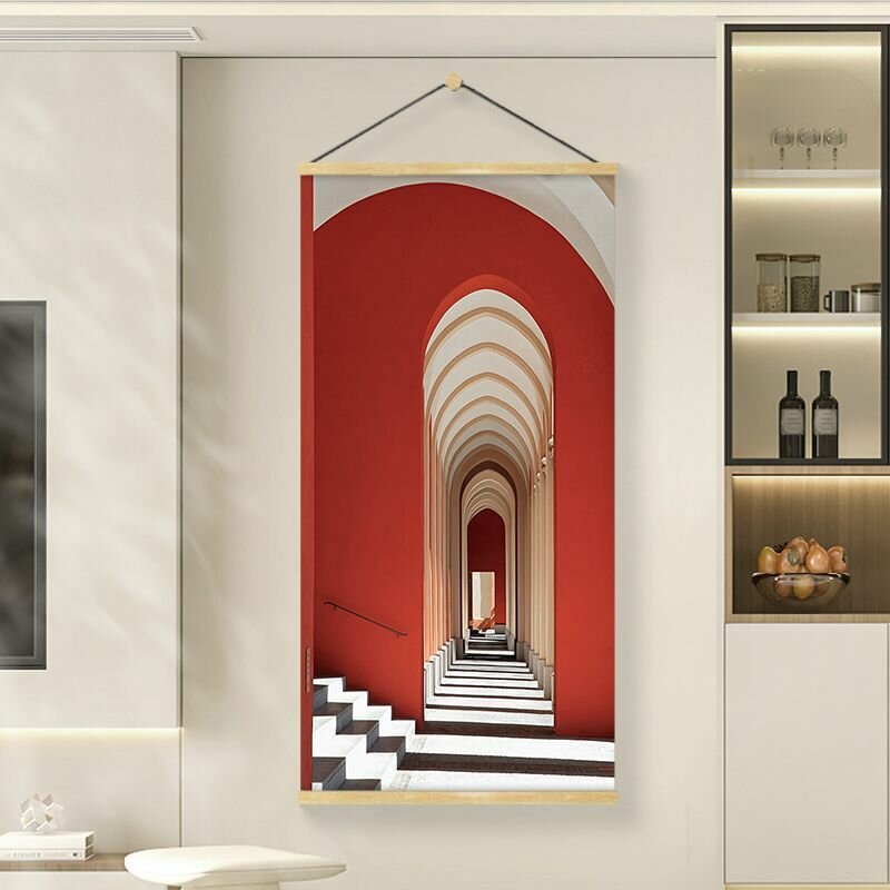 Скандинавский входной вертикальный гобелен, простая декоративная подвесная ткань, фоновая ткань, архитектурный стиль, тканевое искусство, подвесная картина, настенное украшение, подвесная картина