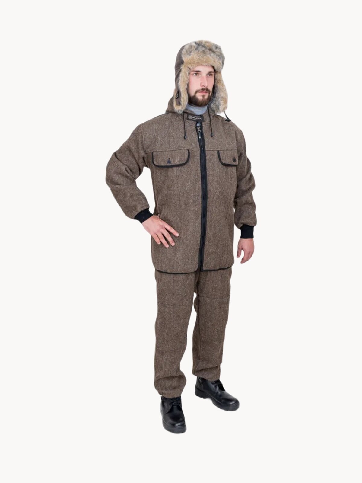 Костюм мужской Вепрь из шерстяного сукна для охоты и промысла в холодную погоду