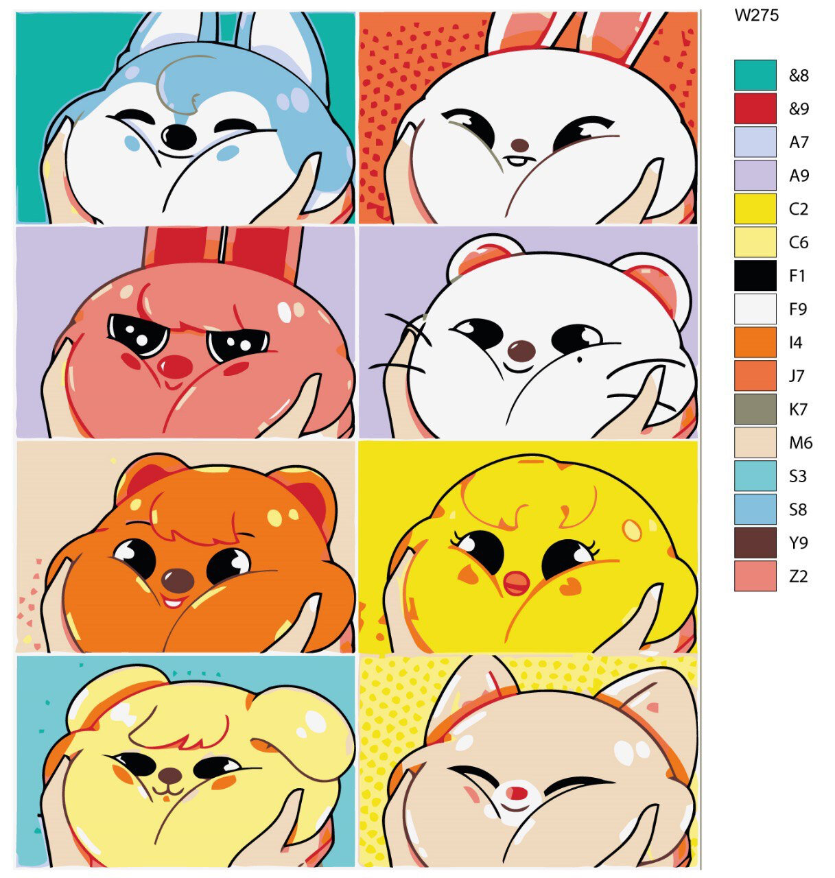 Картина по номерам W-275 "K-pop группа - Stray Kids (Стрей Кидс)" 40х50