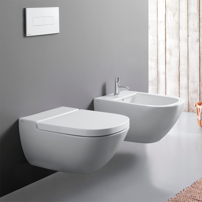 Унитаз подвесной Globo Stockholm LAS03BI 37х51 см, белый глянцевый