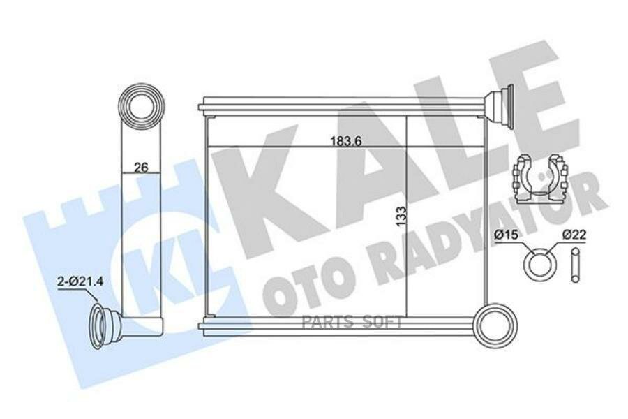 346420 KALE Радиатор отопителя Renault Logan II (12-), Lada Vesta (15-)