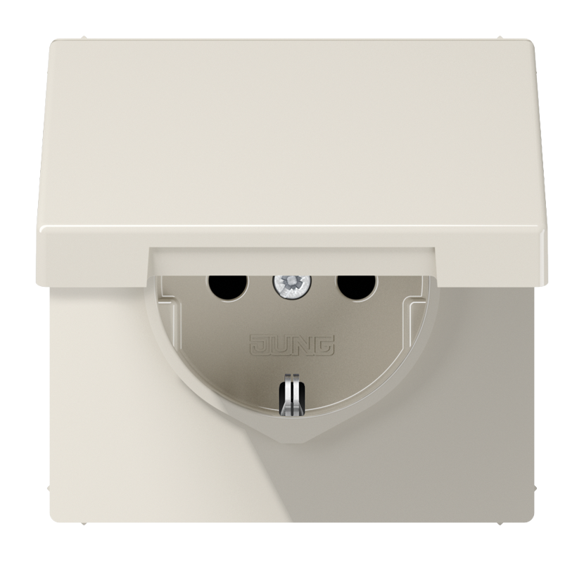 Jung LS Розетка 1-ая с крышкой Сл. кость LS520KL (Германия)
