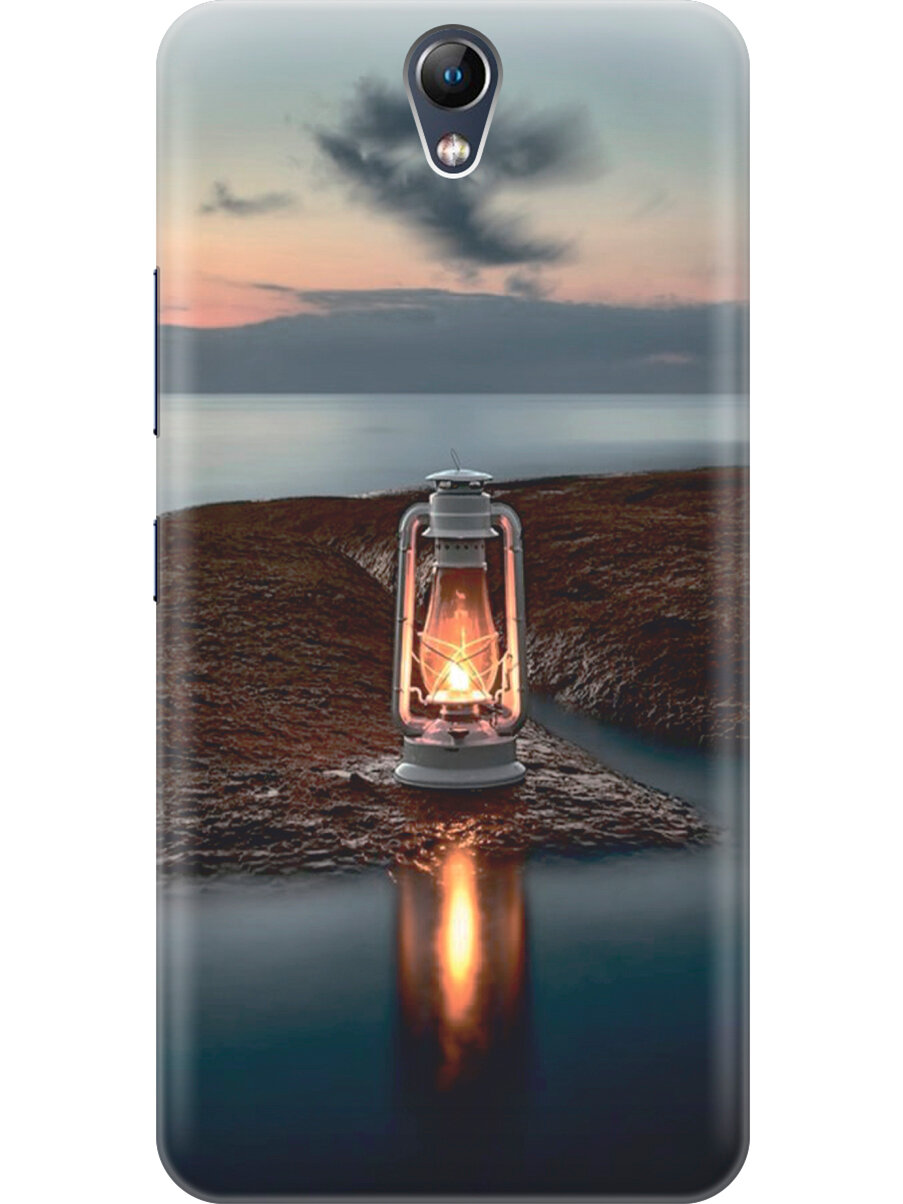 Силиконовый чехол на Lenovo Vibe S1, Леново Вайб С1 с принтом "Фонарь на берегу"