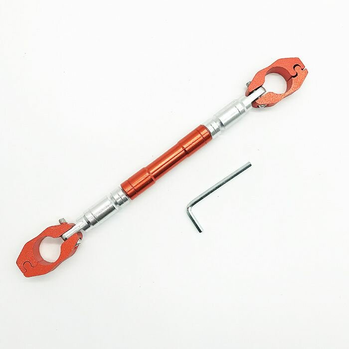 Распорка на руль, перекладина на мотоцикл или скутер, с регулировкой, оранжевая.