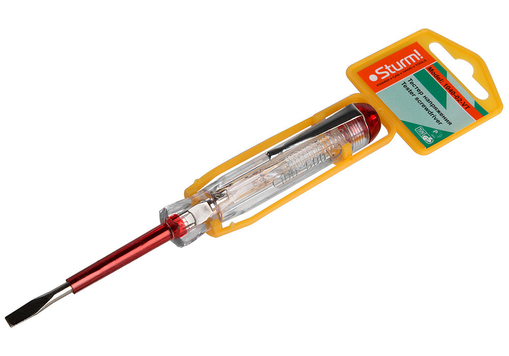 Отвертка индикаторная 130 мм, 100-500 В Sturm! 1040-02-VT
