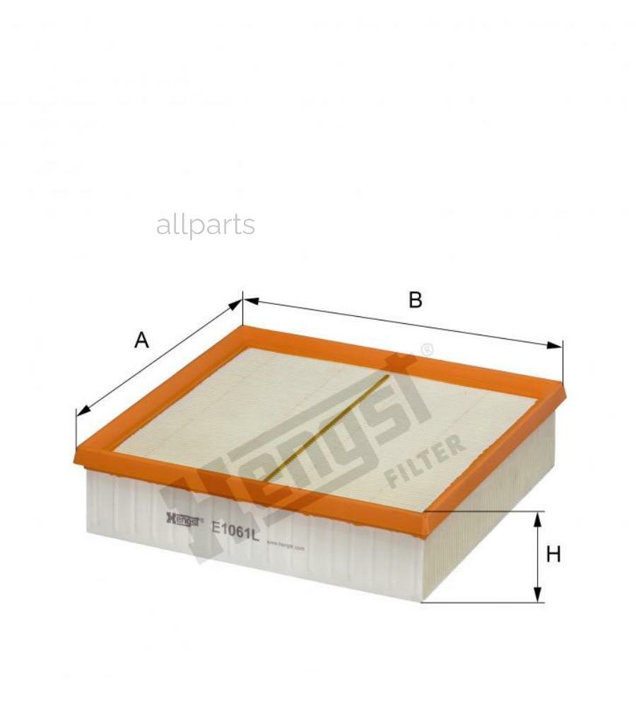 HENGST FILTER E1061L фильтр воздушный!\ MB W176/W246 1.8/2.2CDI 11>