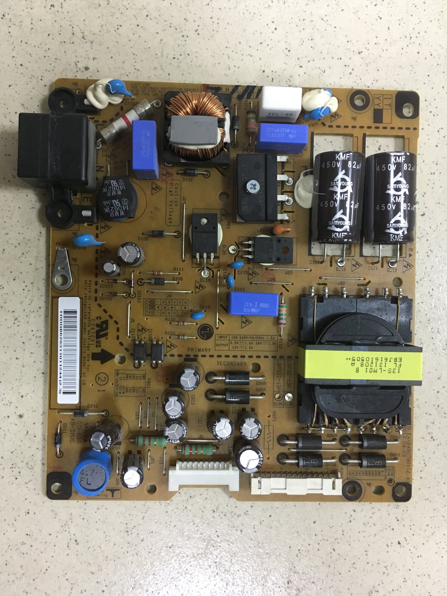 PowerBoard (EAX64907901 (2.4) 2013.04.03) для телевизора LG 32LA644V ZA Б/У с разбора