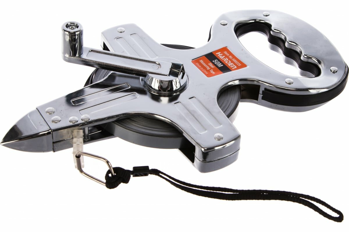 HARDEN Рулетка геодезическая с метал. лентой, открытый металлический корпус, 50м. 580225