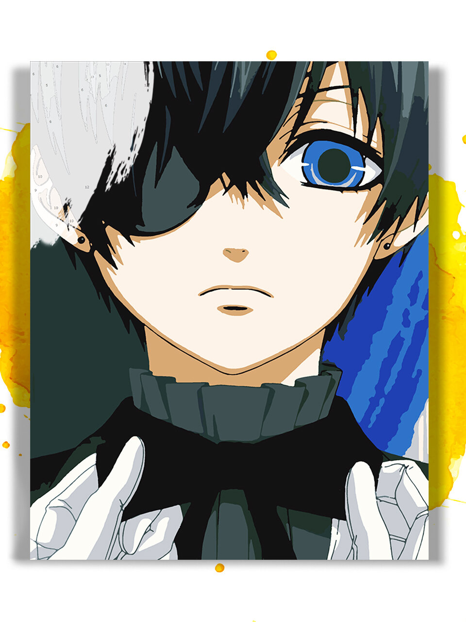 Картина по номерам на холсте Темный Дворецкий - Сиэль, 40 х 50 см