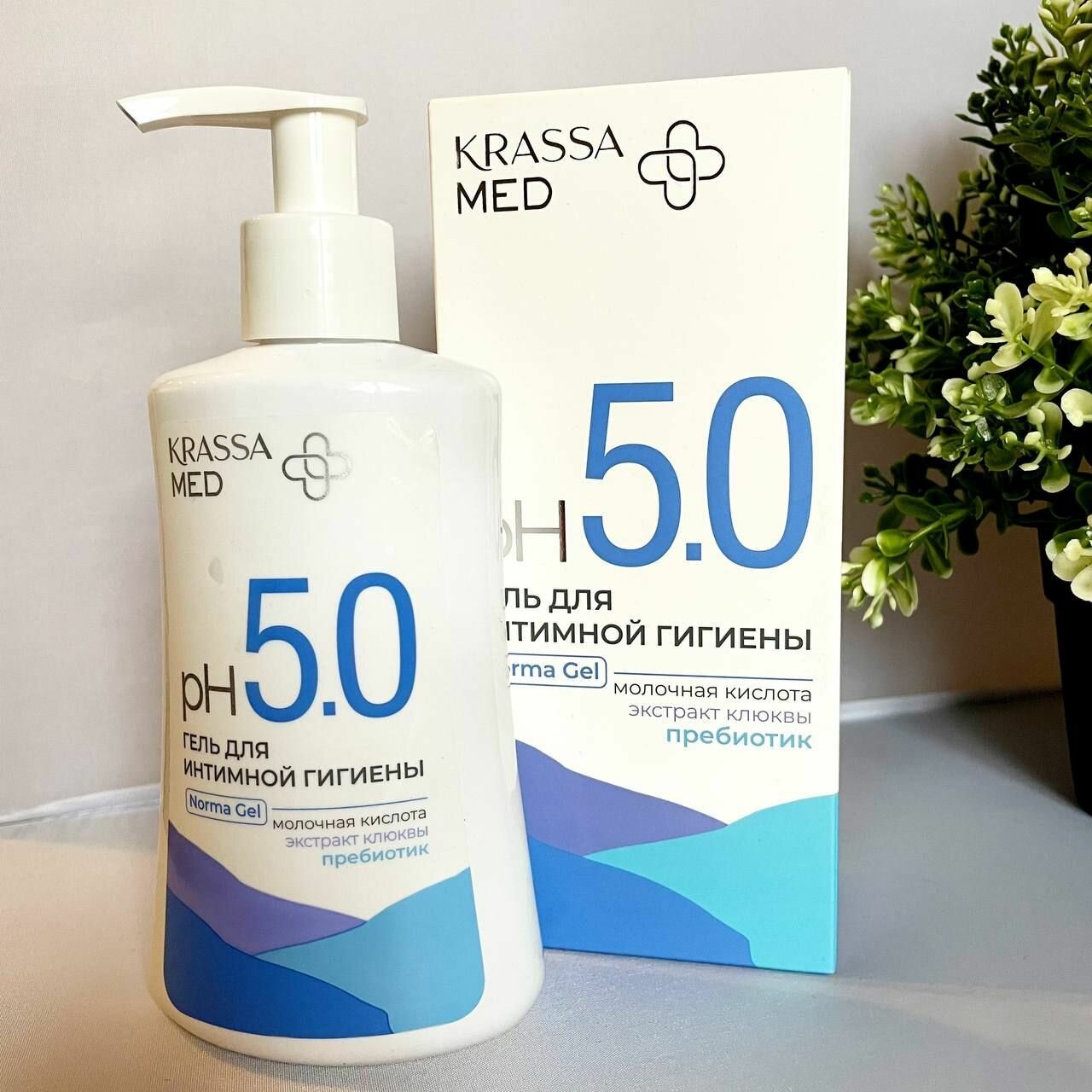 Гель интимный KRASSA "Норма", с экстрактом клюквы, на водной основе, 250мл