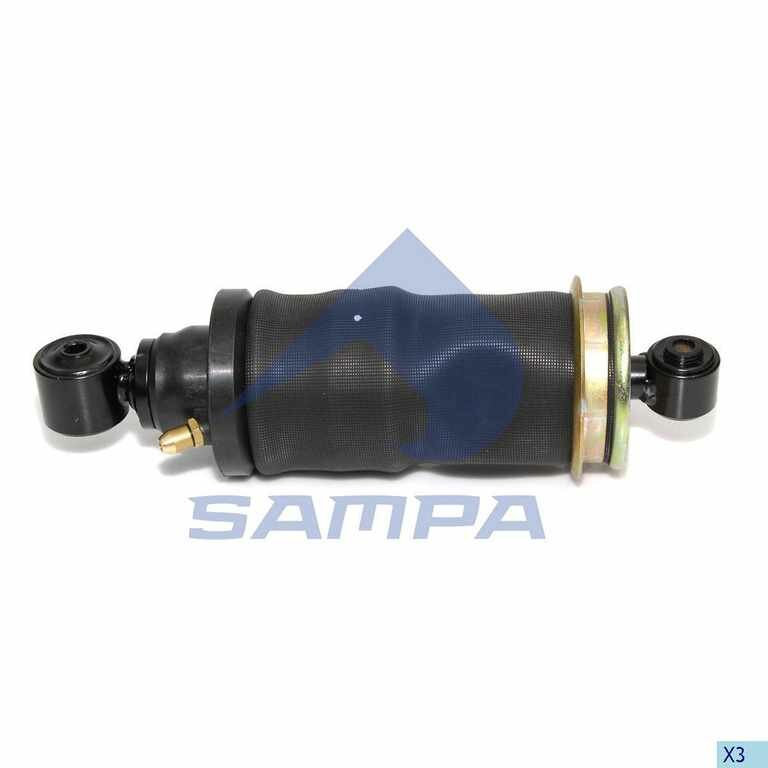 Амортизатор кабины задний правый (пневмо,1 штуцер) (245/340 12x45 12x50 O/O), 020.270-01, SAMPA