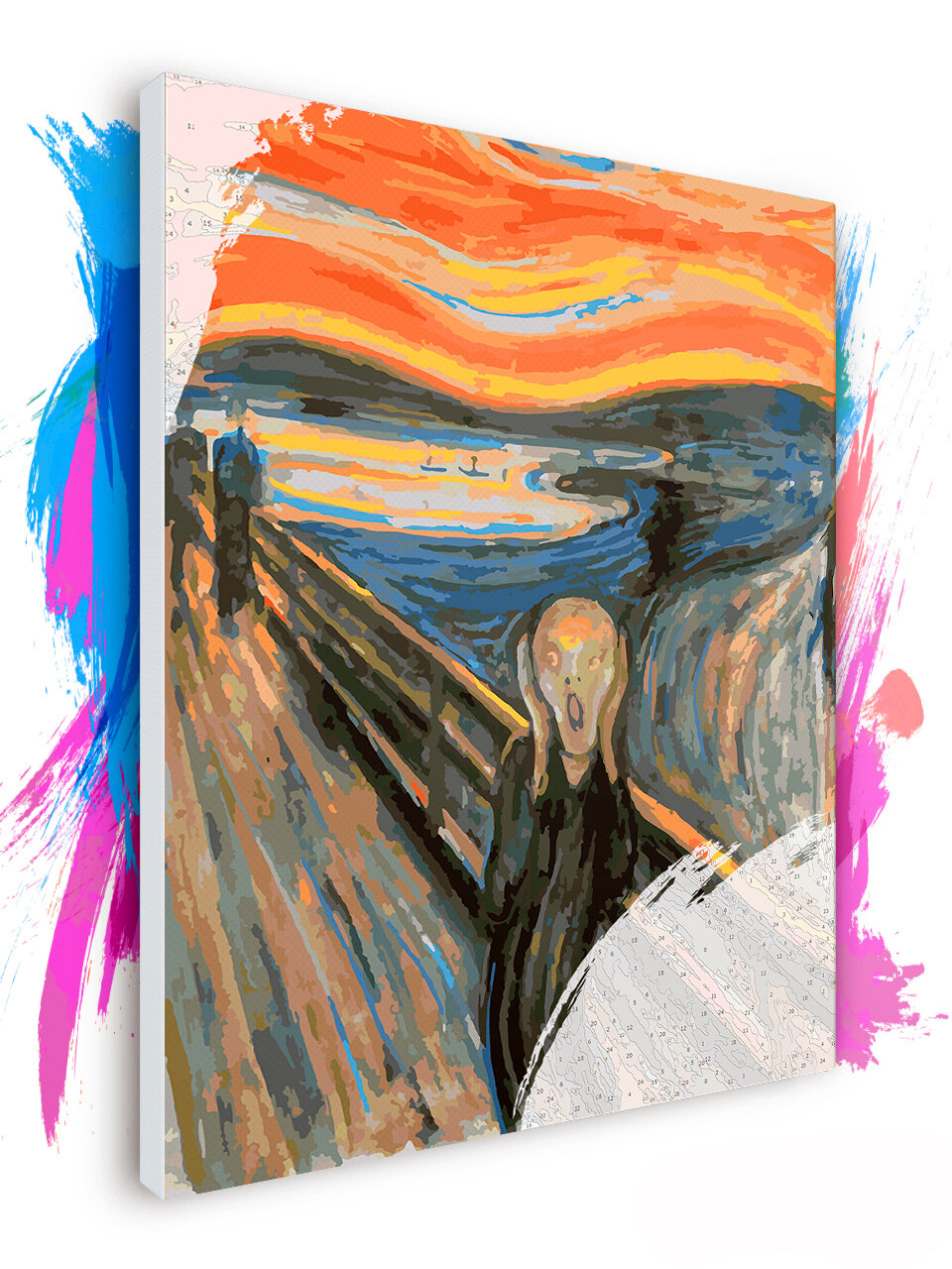 Картина по номерам на холсте Эдвард Мунк - Крик, 40 х 50 см