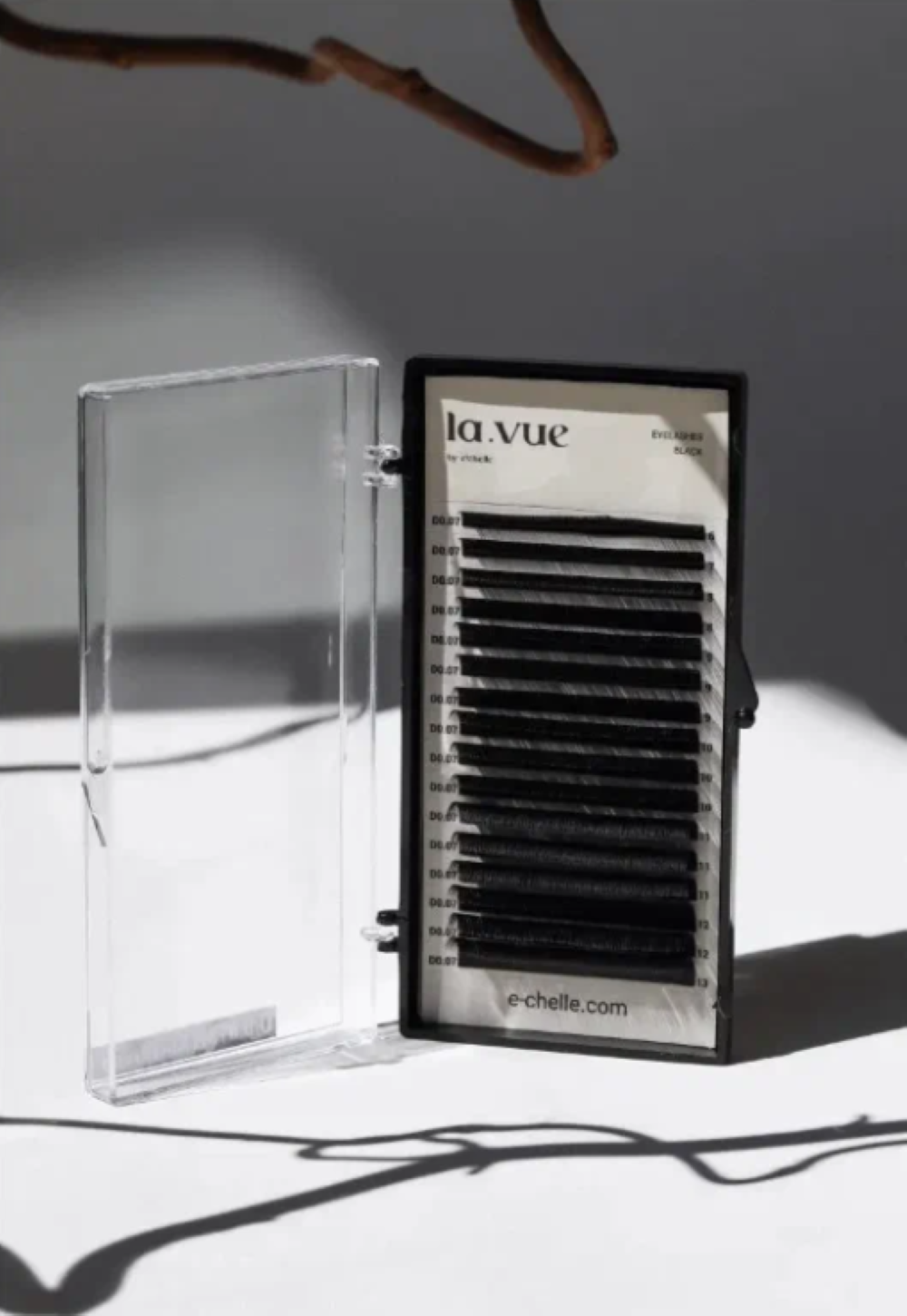 Ресницы чёрные LA VUE BLACK микс D 0.07 6-13 mm (16 линий)