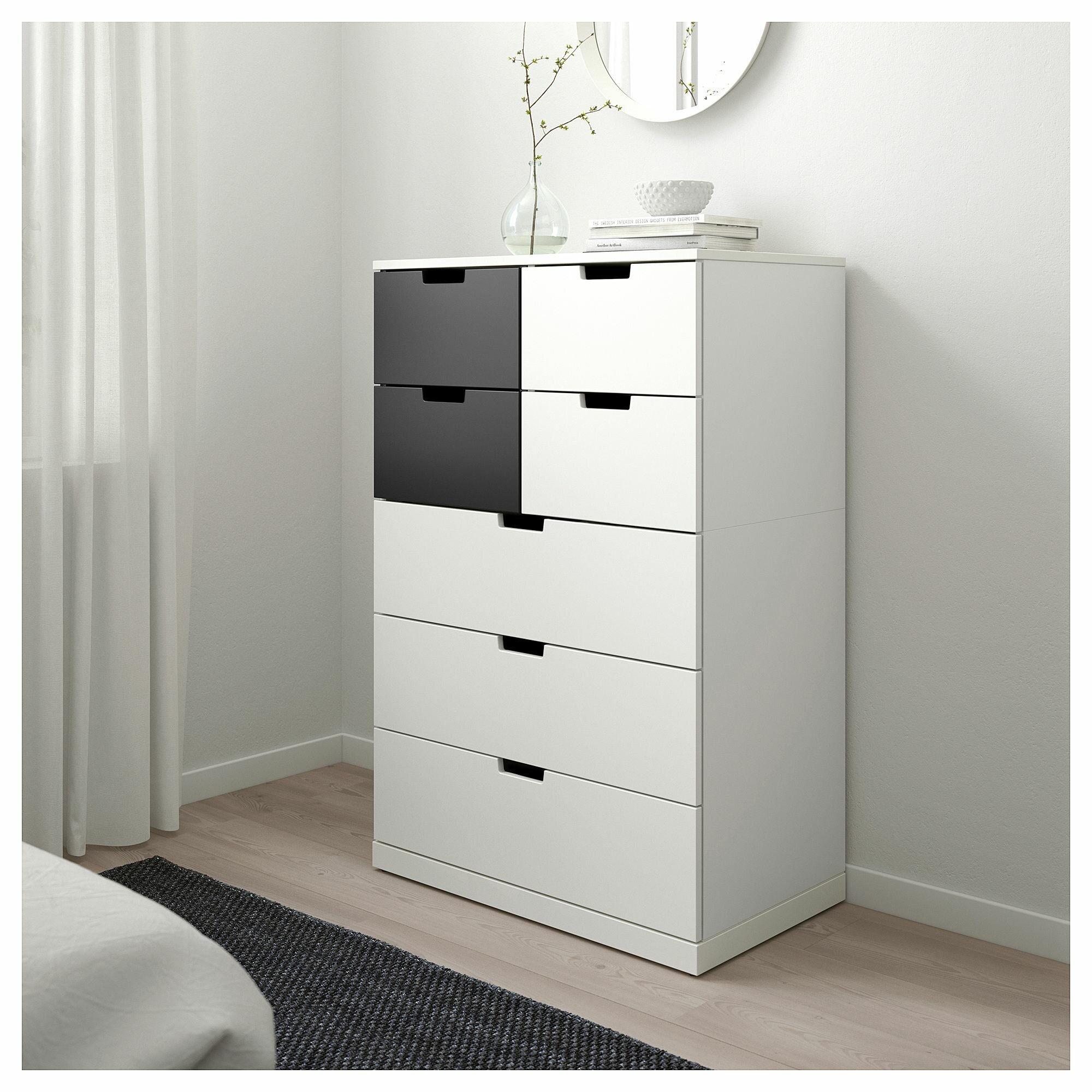 Комод с выдвижными ящиками "Генри" 60х110х45 Белый