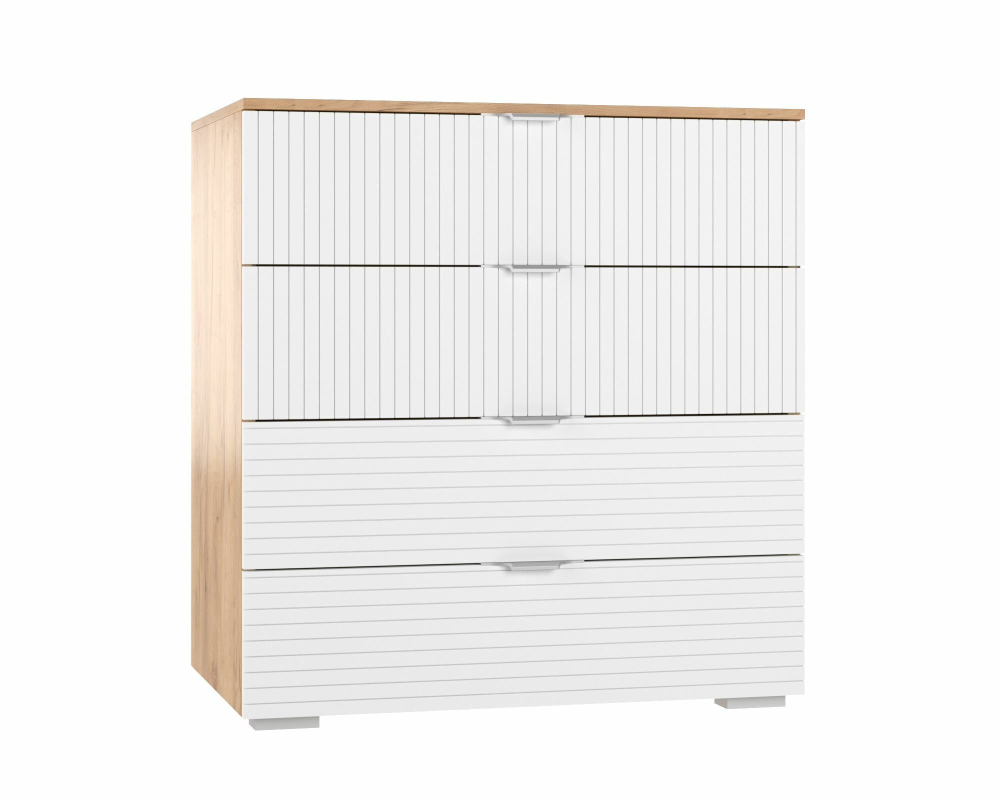 Комод для вещей "Аметист 2" 80х80х50, дуб крафт золотой / лотос