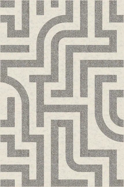 Ковер бельгийский на пол в гостиную в спальню 160х230 см светлый минимализм современный ворс 3 мм 381912 Kover-Russia