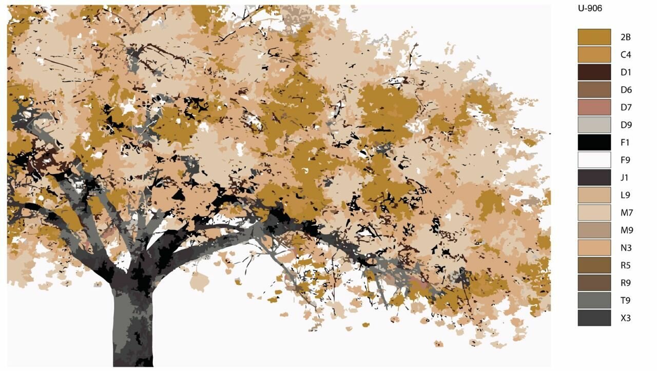 Картина по номерам U-906 "Золотое дерево" 40x60 см