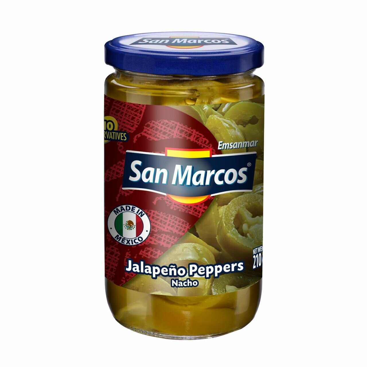 Перец San Marcos халапеньо резаный маринованный 210 г x 3 упаковки