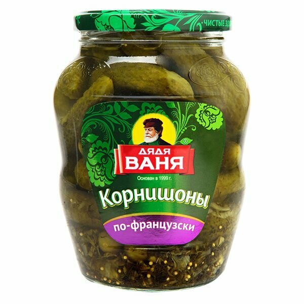 Корнишоны Дядя Ваня по-французски маринованные 680 г x 3 упаковки