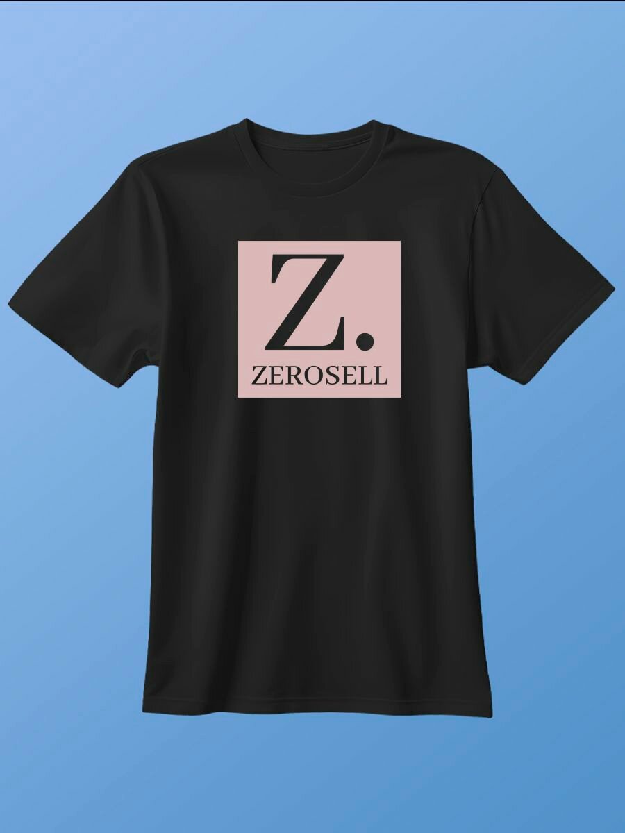 Футболка с надписью логотип zerosell