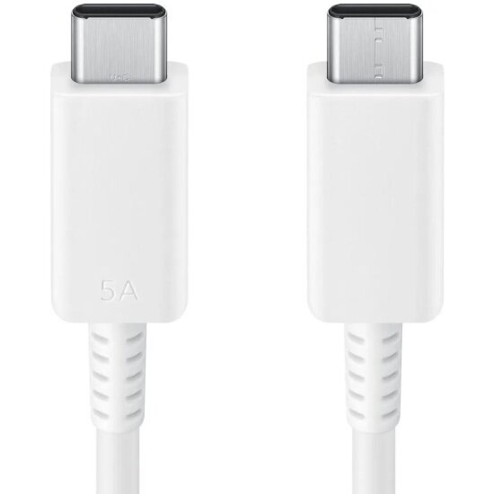 Кабель Samsung EP-DX510, USB-C - USB-C, 5 A, 1.8 м, белый