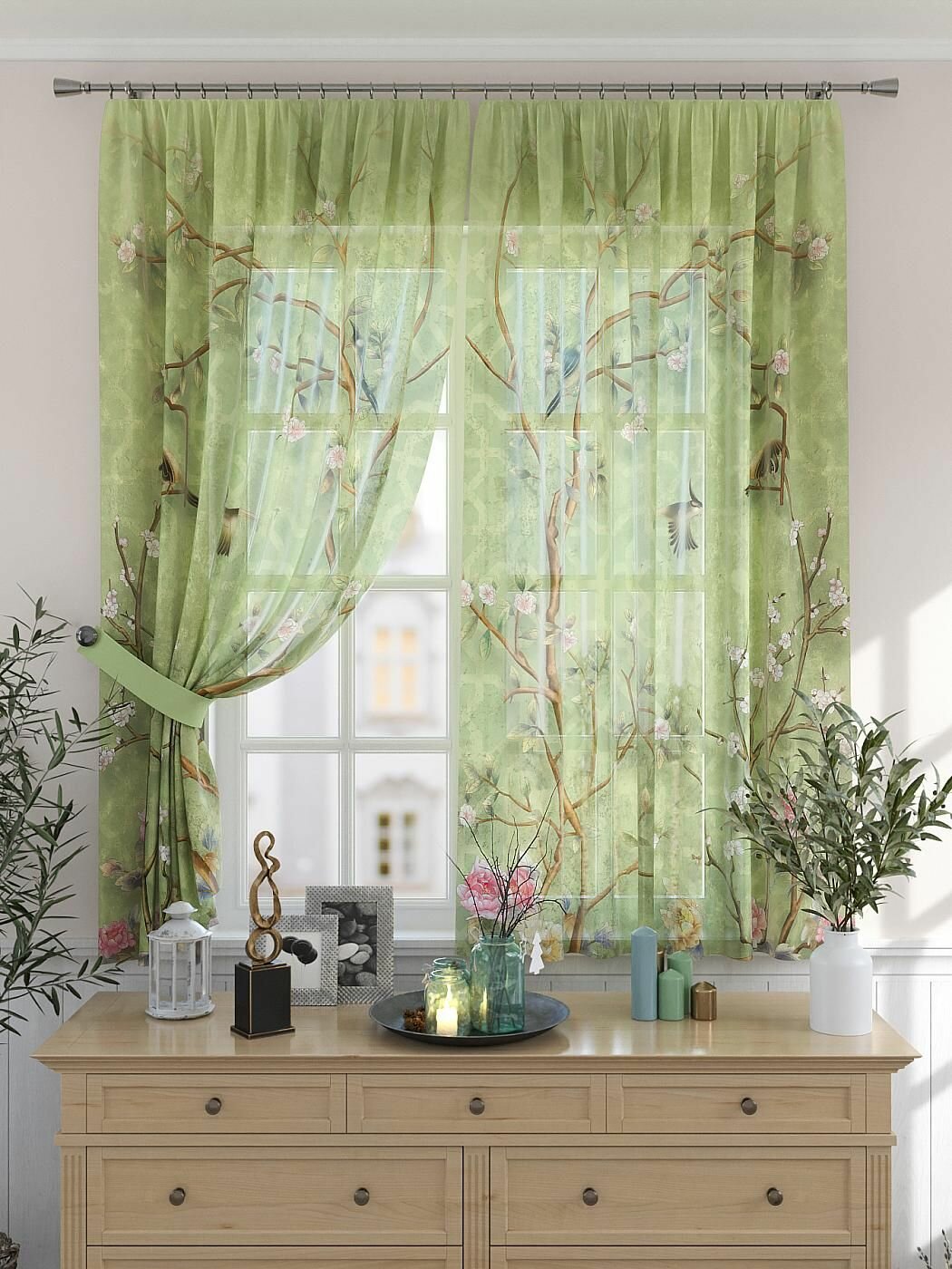 Шторы для кухни Comfy Way / тюль в кухню 150х180 см 2 шт / Ханвикас