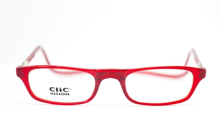Очки CliC Vision Classic Красный, серебро, +1, гриламид, металл