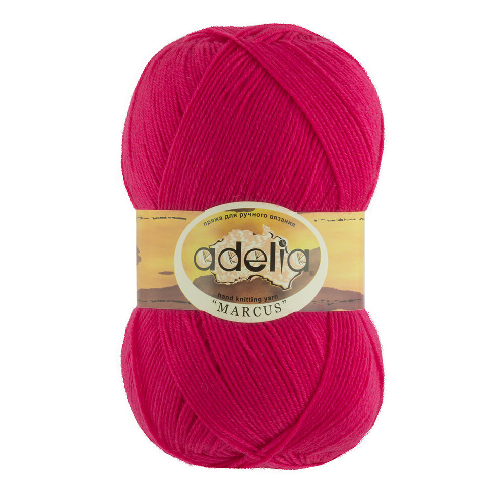 Пряжа ADELIA "MARCUS" 60% полиэстер, 40% шерсть 100 г 375 м №28 яр. розовый